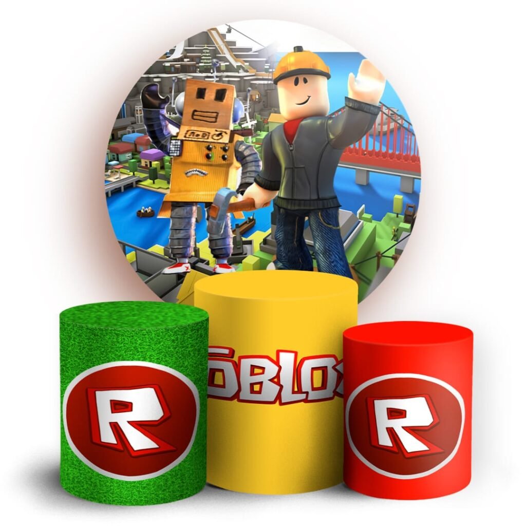 Kit panel circular trio de fundas – Roblox — Yessi Moreira DecorParty.Uy