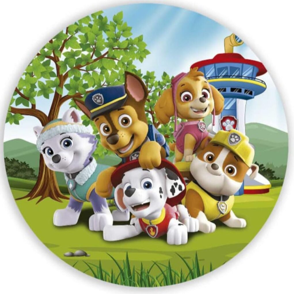 Panel Circular – Paw Patrol — Yessi Moreira DecorParty.Uy