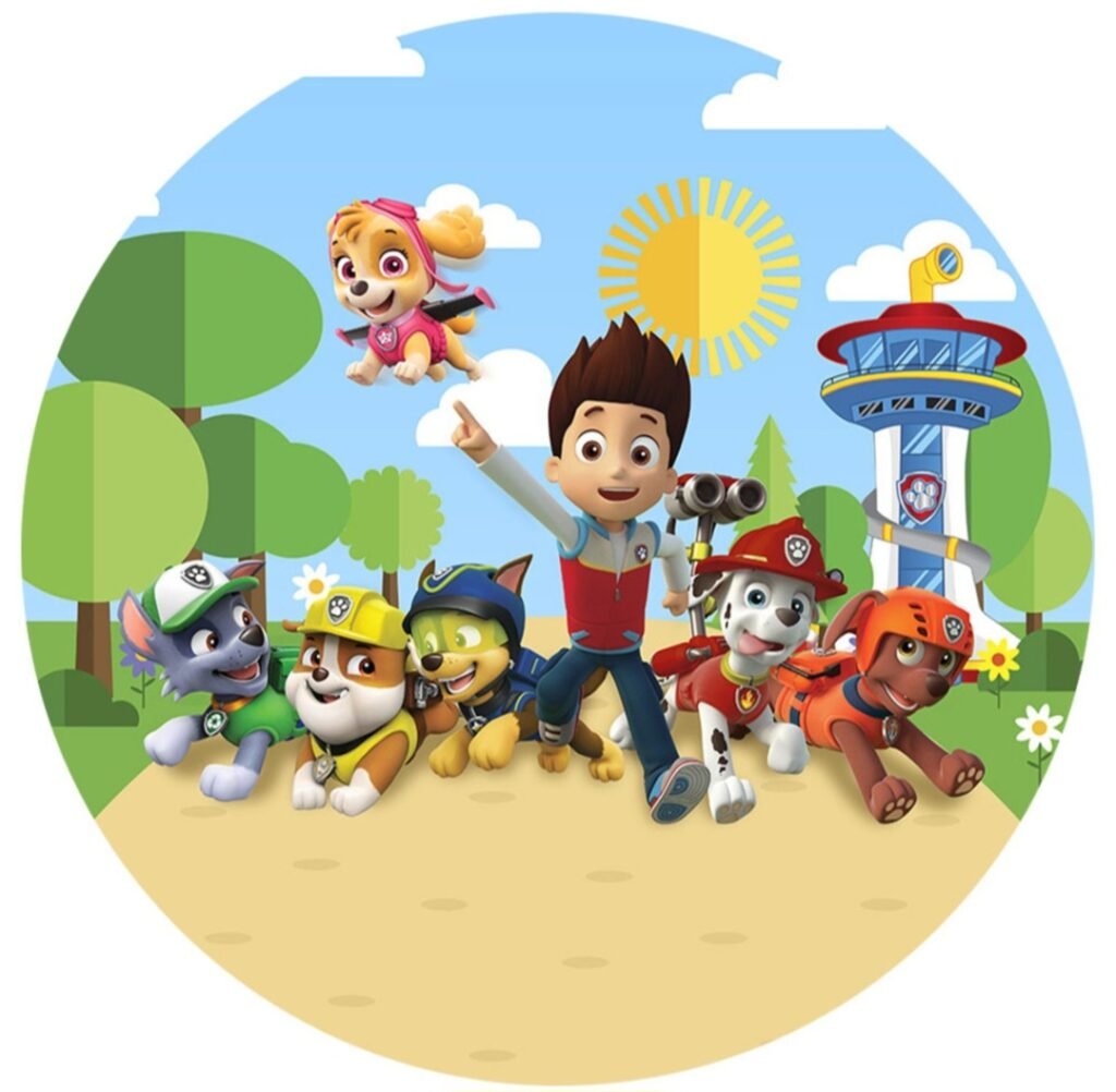 Panel Circular – Paw Patrol — Yessi Moreira DecorParty.Uy